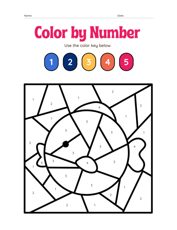 Color by Number Animals Worksheet | Free Printable - Skillful Reader